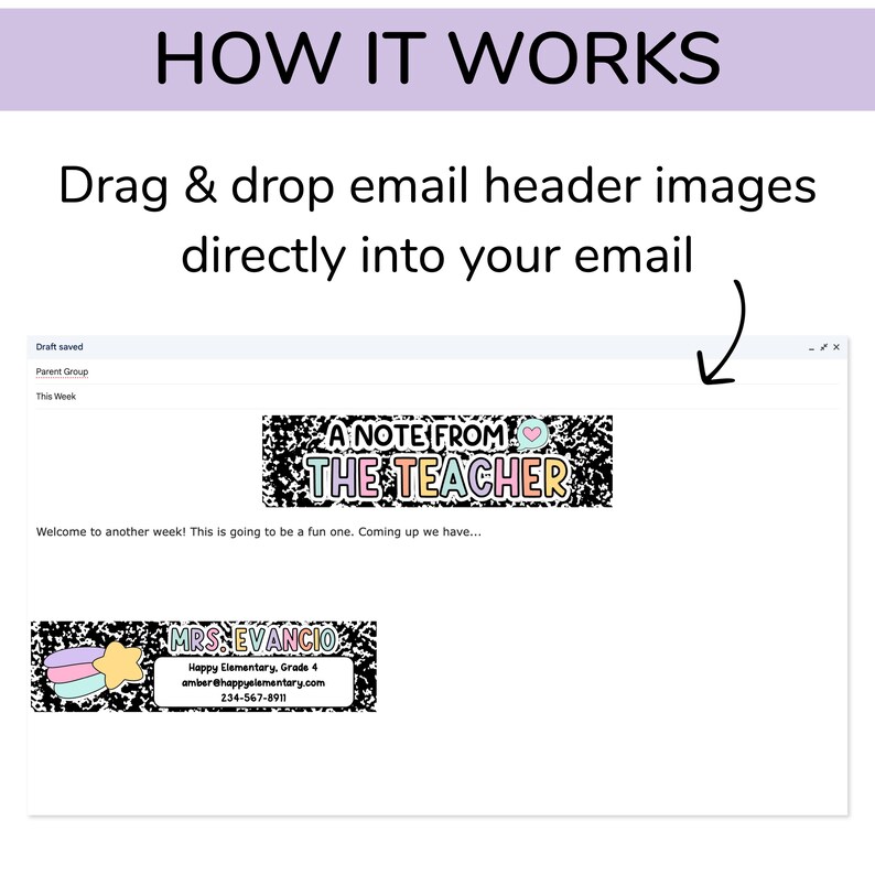 Email Signature for Teacher Composition Notebook Classroom Decor ...