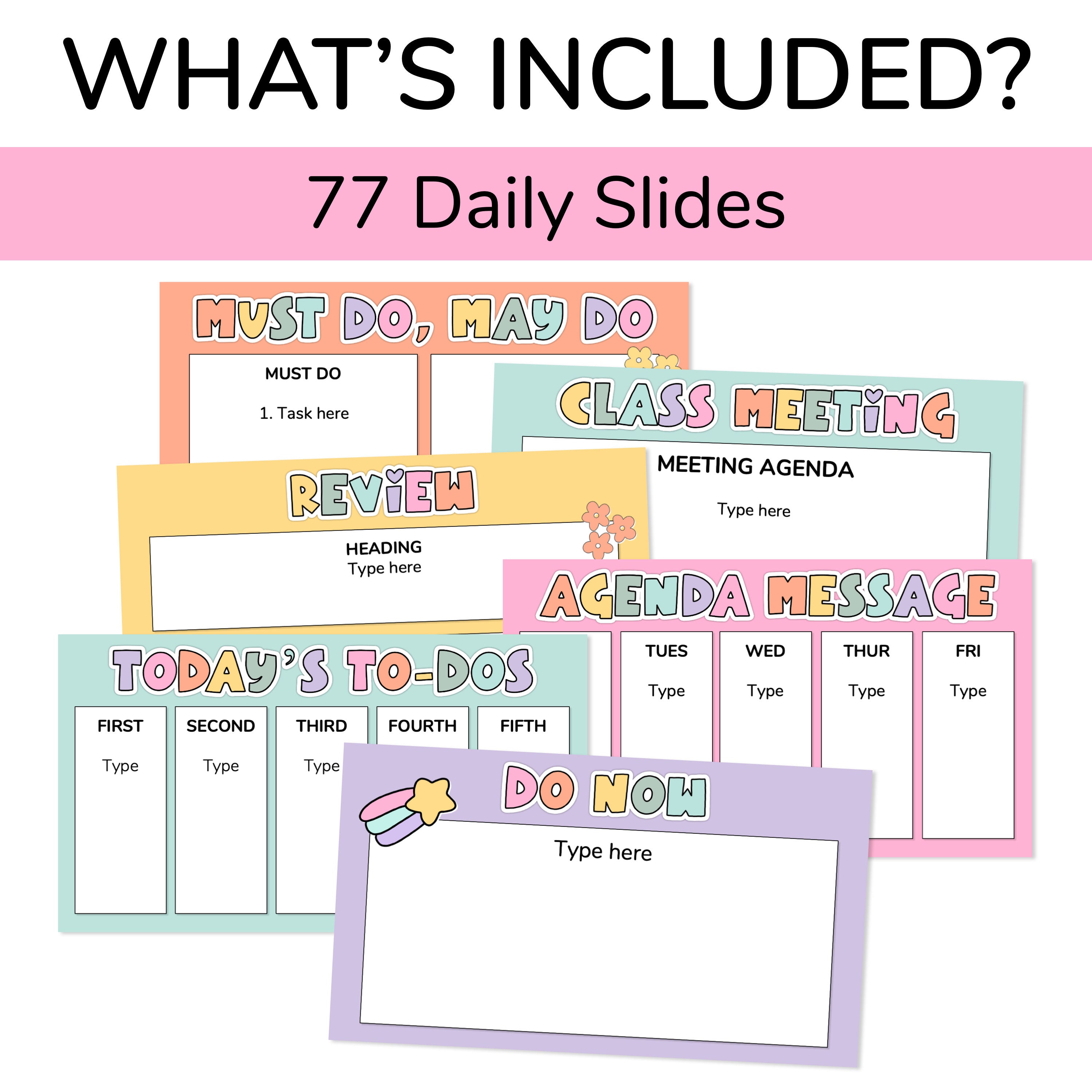 400 Google Slides Templates for Teachers Teacher Slides, Daily Slides ...