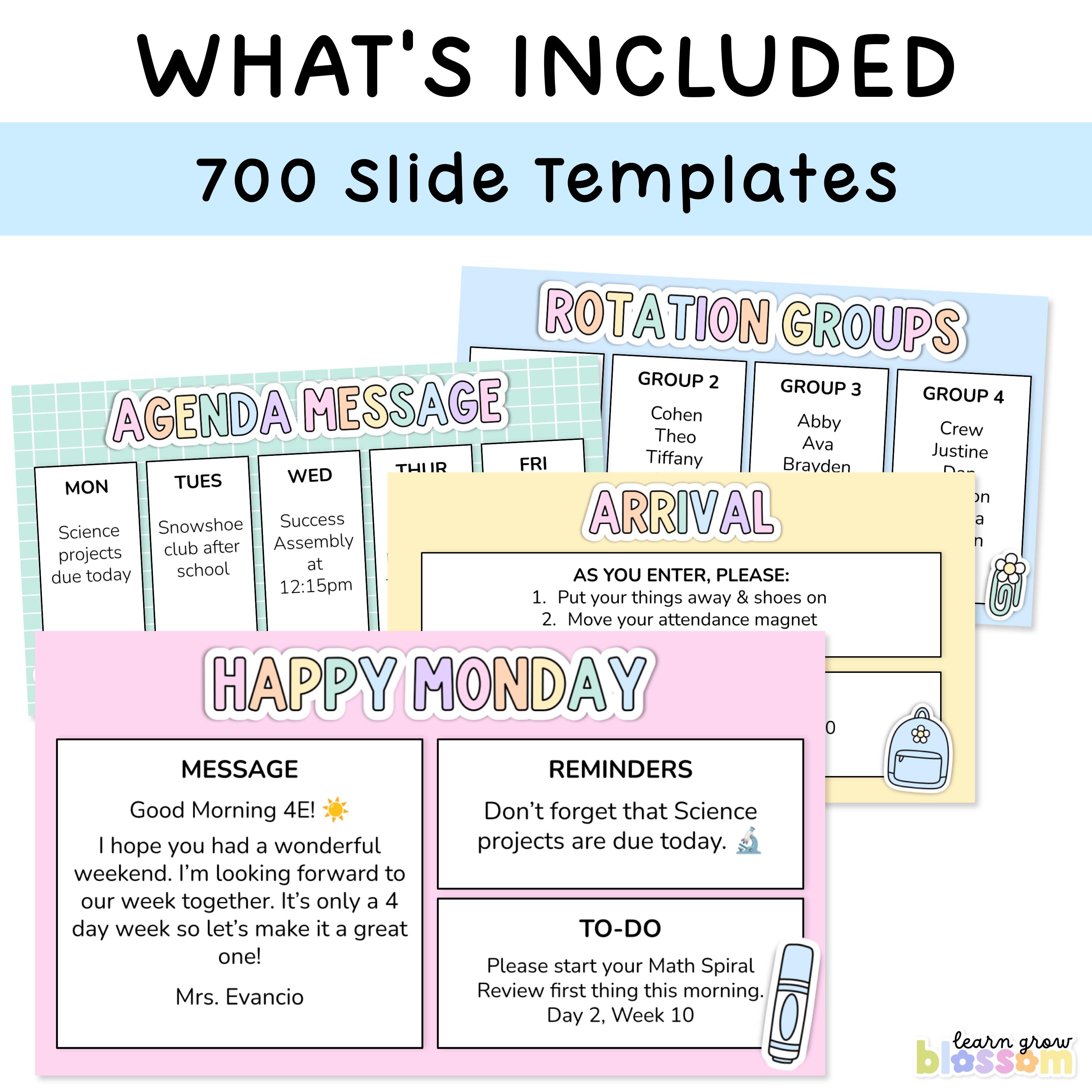 Classroom Slides & Teacher Slides in Google Slides or Canva - Daily ...