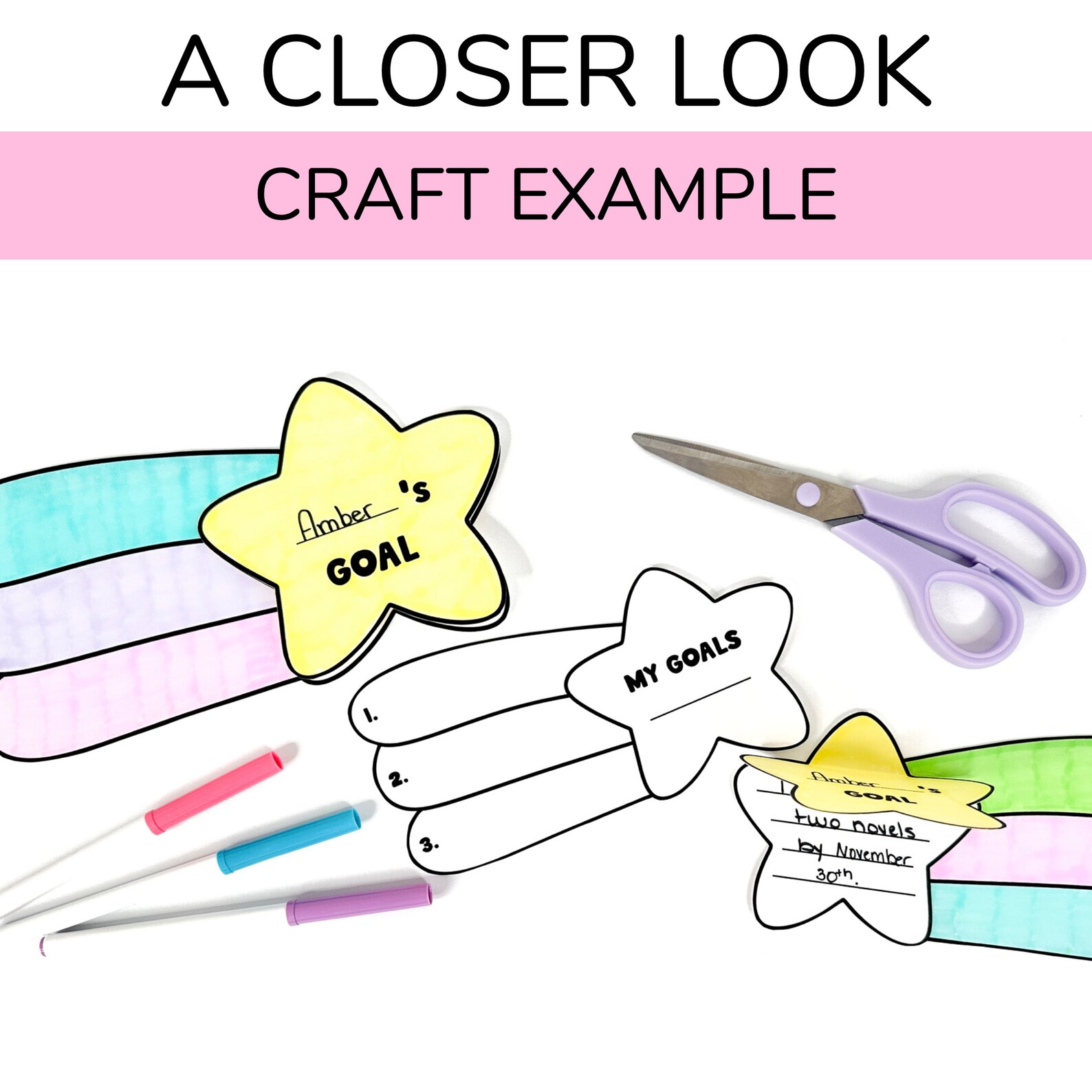Shooting Star Goal Craft for Students Including SMART Goals for Goals ...