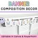 Composition Notebook Decor Banner With Editable Banner Letters for ...