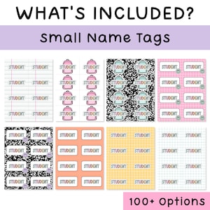Student Name Labels for Pastel & Composition Notebook Classroom Decor ...