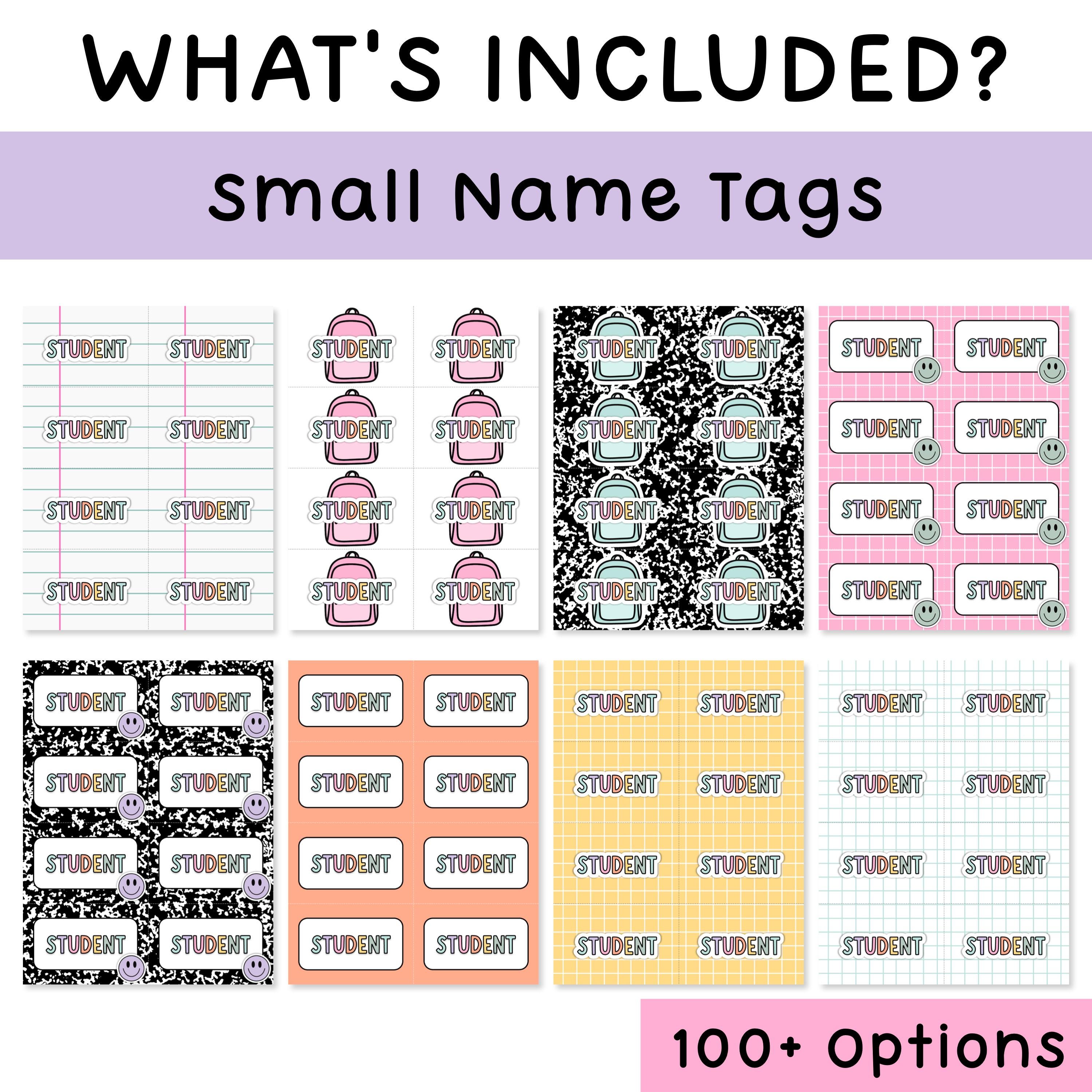 Student Name Labels for Pastel & Composition Notebook Classroom Decor ...
