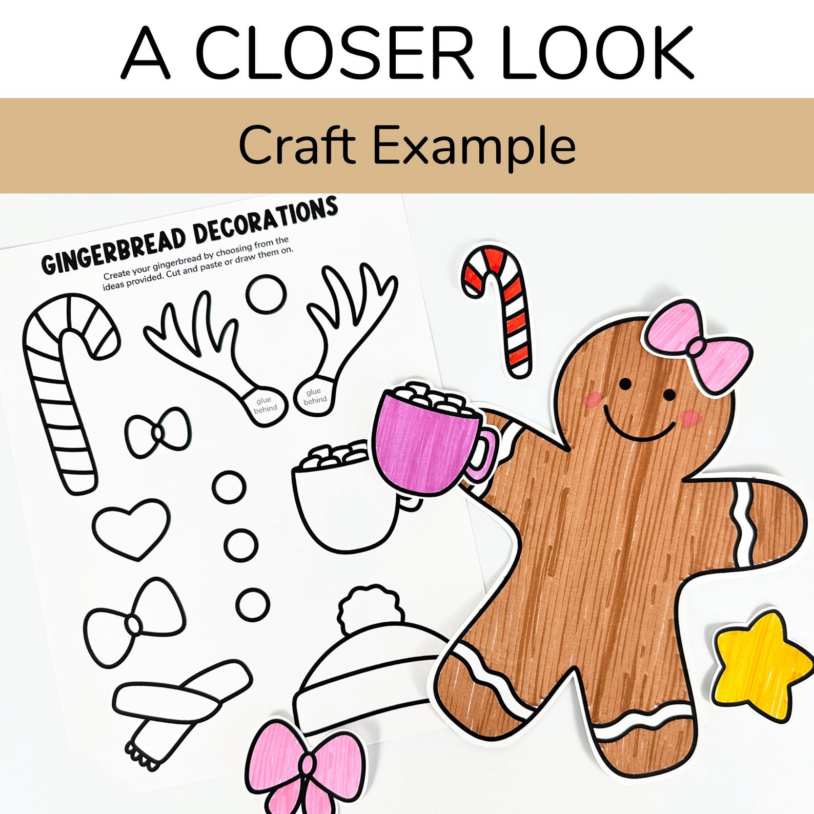 Gingerbread Man Craft as A Winter Bulletin Board, Christmas Bulletin ...