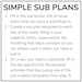 Sub Binder With Substitute Teacher Info and Substitute Plans - Etsy