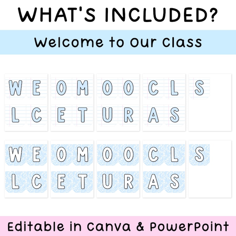 Pastel Classroom Decor Welcome Banner With Editable Banner Letters for ...