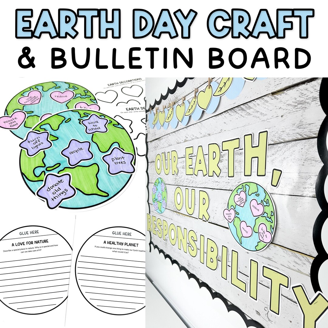 Earth Day Bulletin Board & Writing Craft, April Bulletin Board and ...