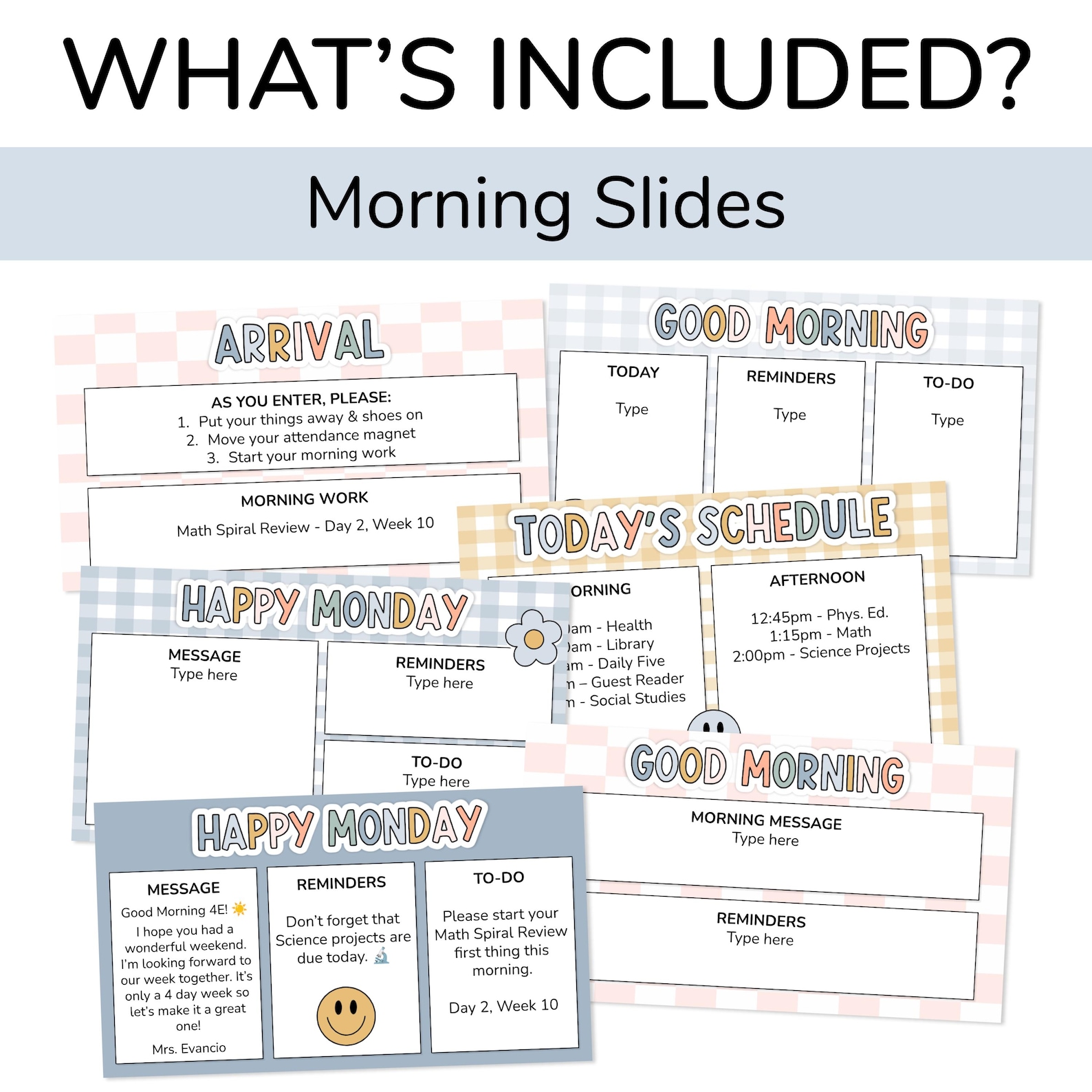 Daily Slides Templates for Teachers in Google Slides & Canva - Morning ...