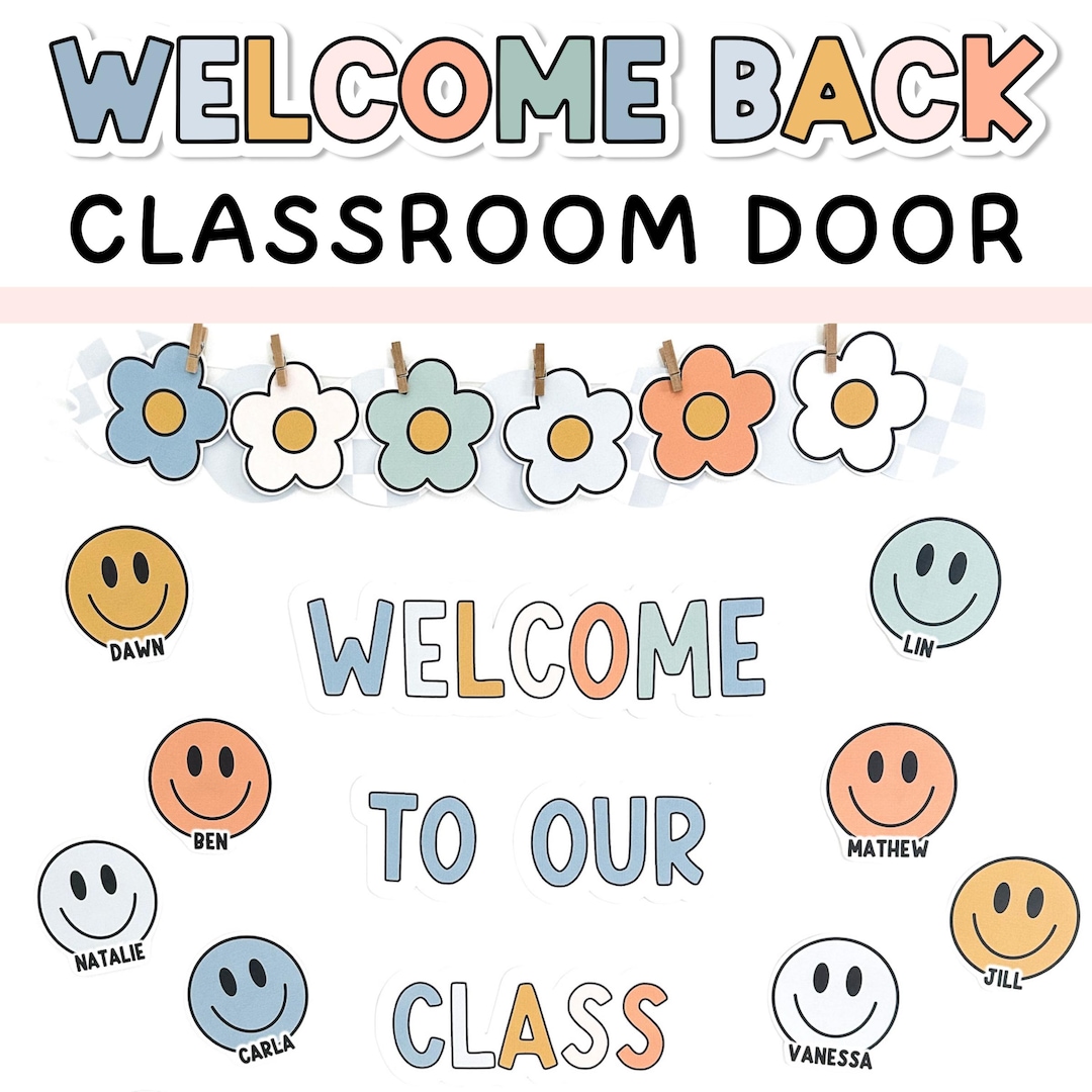 Back to School Classroom Door Decorations & Boho Door Decor - Etsy