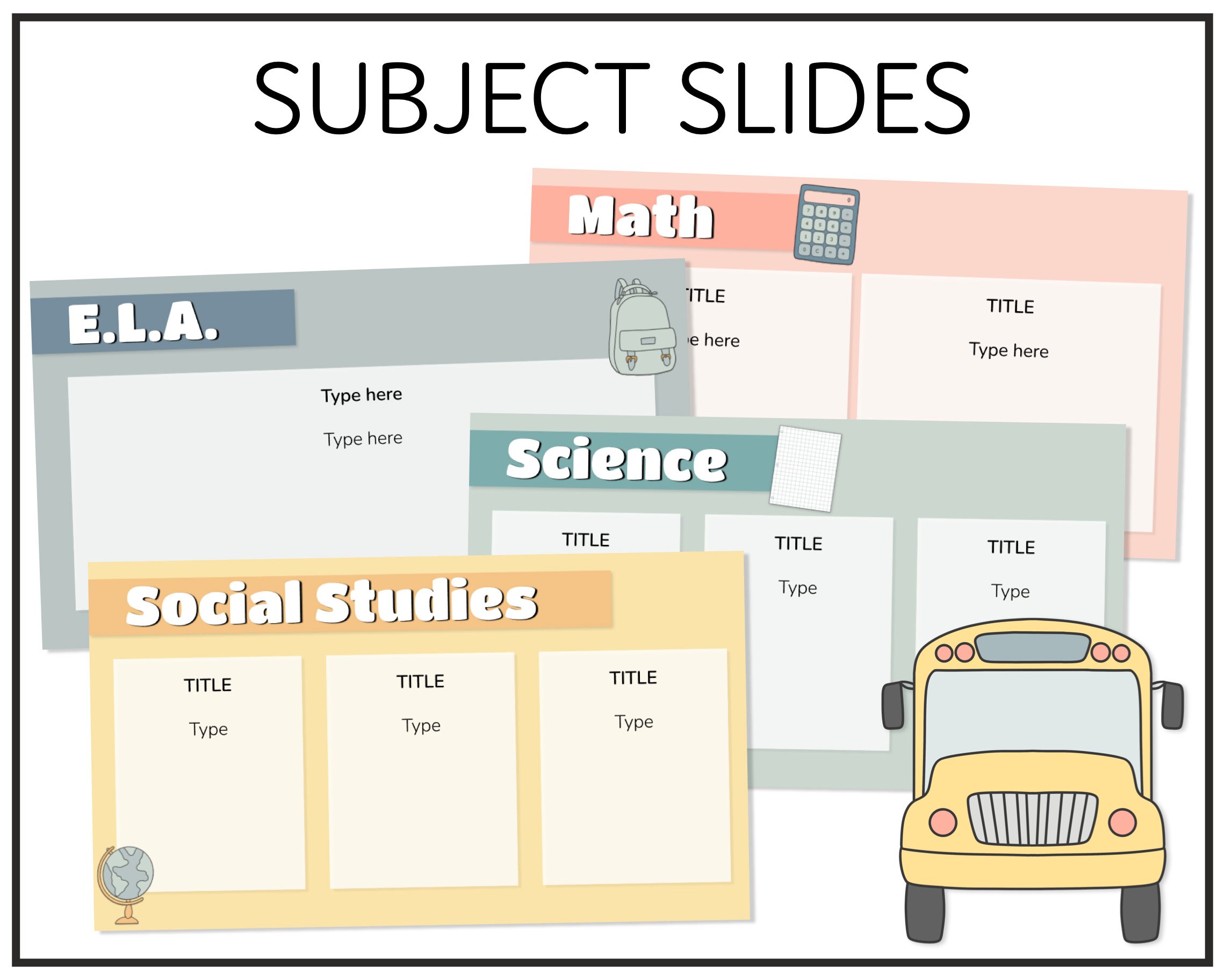 Classroom Slide Templates for Teachers Including Morning Slides, Agenda ...
