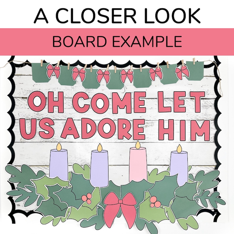 Advent Bulletin Board for Catholic Advent Wreath Display - Etsy