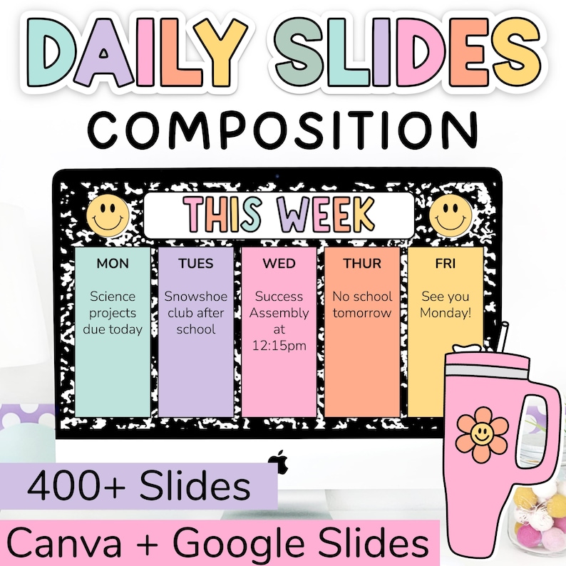 400+ Composition Notebook Teacher & Classroom Slides in Google Slides ...