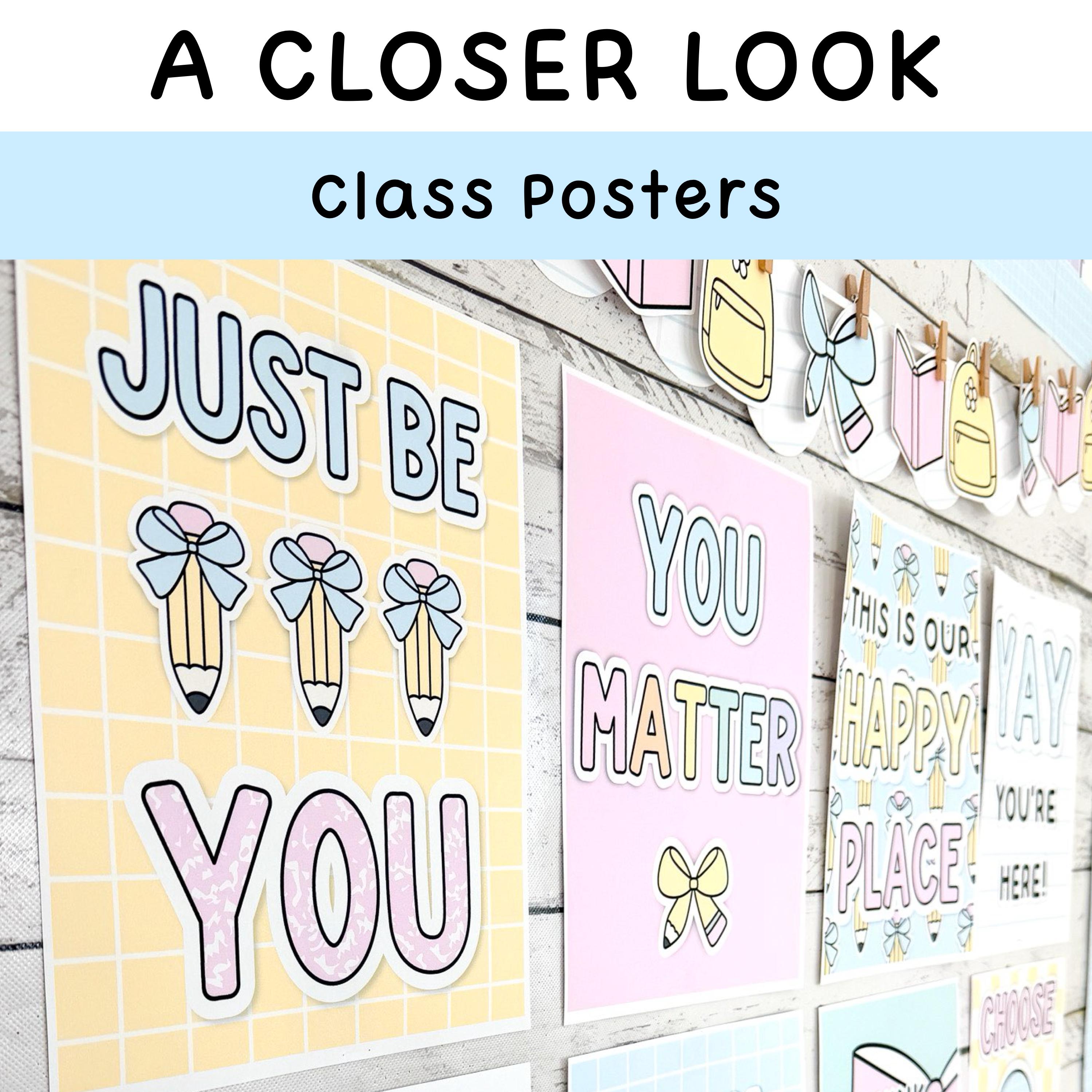 Pastel Classroom Posters for Pastel & Composition Notebook Classroom ...