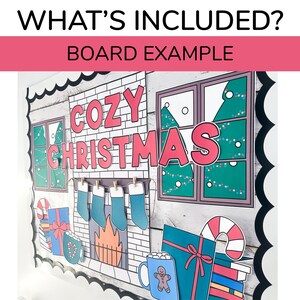 Christmas Bulletin Board Kit & Fireplace Bulletin Board - Etsy