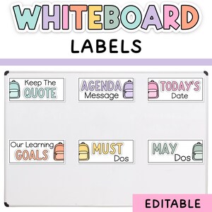Composition Decor Whiteboard Labels - Must Do May Do & Focus Wall ...