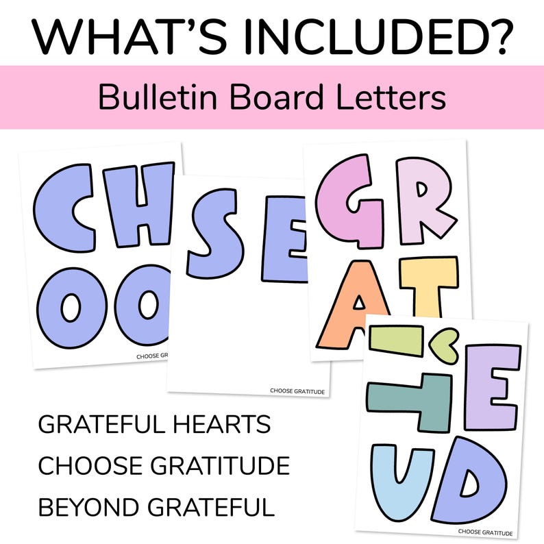 Thankful Bulletin Board, Gratitude Bulletin Board & Craft, Thanksgiving ...