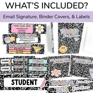 Composition Notebook Classroom Decor Bundle | Bulletin Board Letters ...