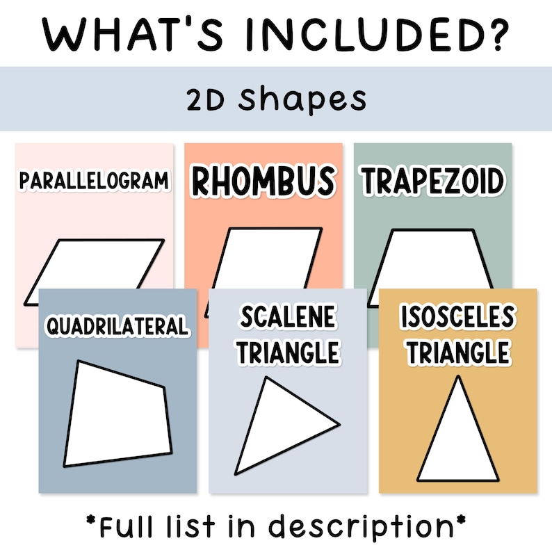 Boho 2D and 3D Shapes Posters - Editable and Matches Boho Classroom ...