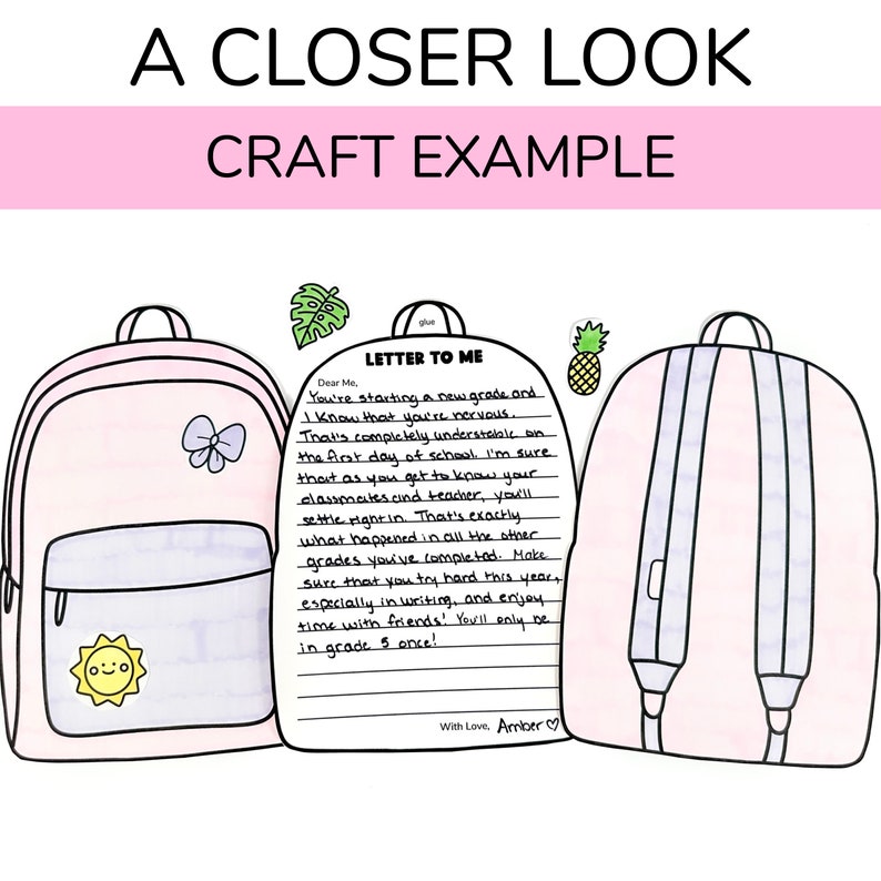 Backpack Writing Craft for Welcome Back to School Bulletin Board - Etsy