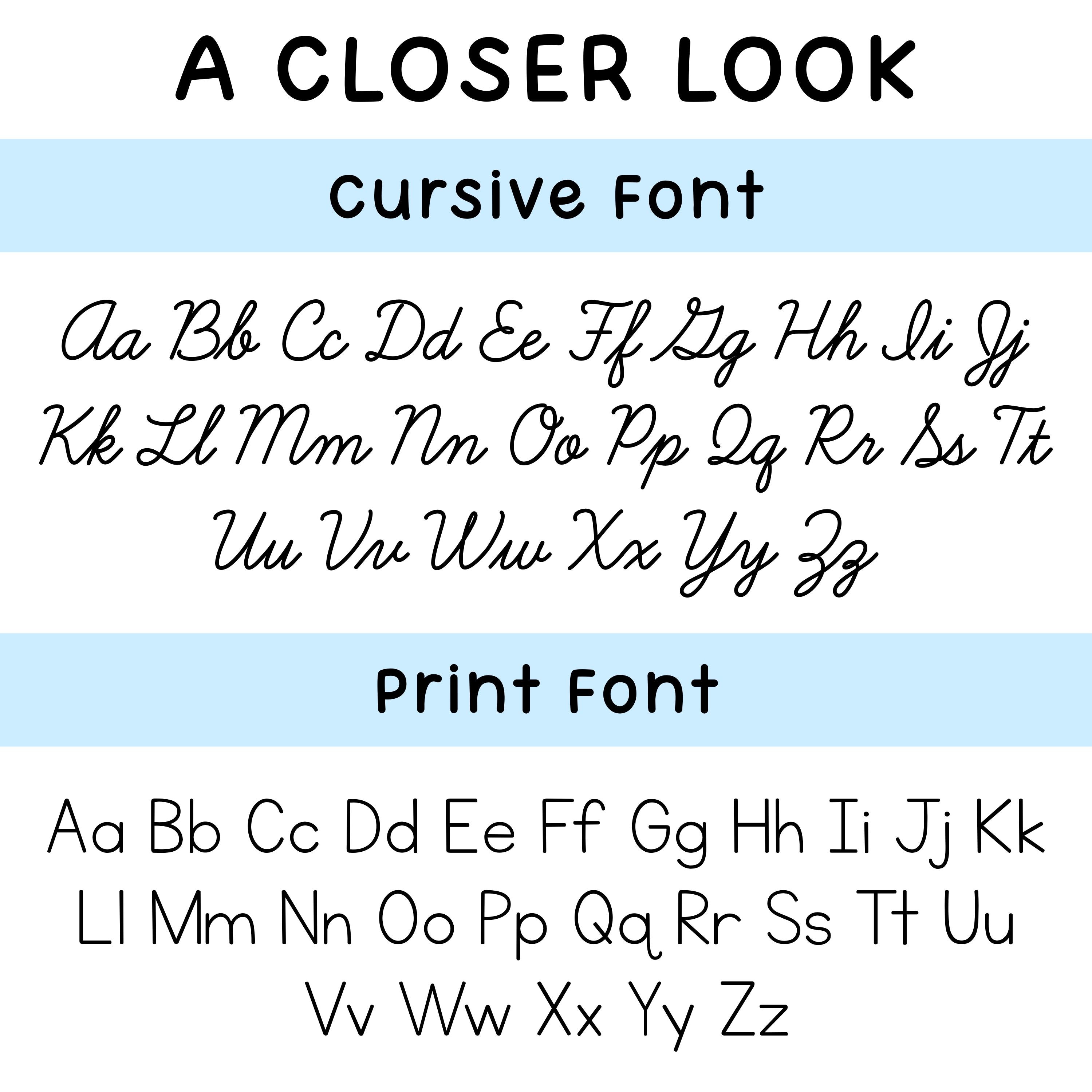 Pastel Alphabet Posters, ASL Posters, Cursive Alphabet Posters & Letter ...