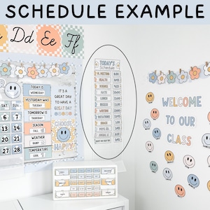 Boho Daily Schedule Cards - Editable Visual Schedule & Class Schedule ...