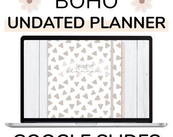Digital Teacher Planner UNDATED Neutral Stars - Etsy
