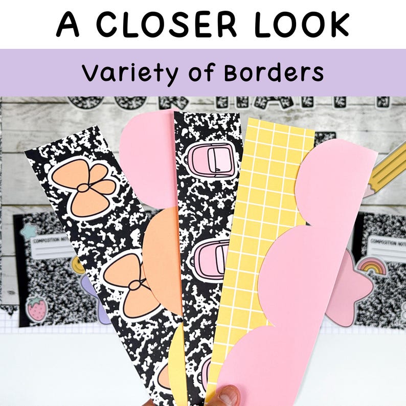 Composition Notebook Bulletin Board Borders for Pastel & Composition ...