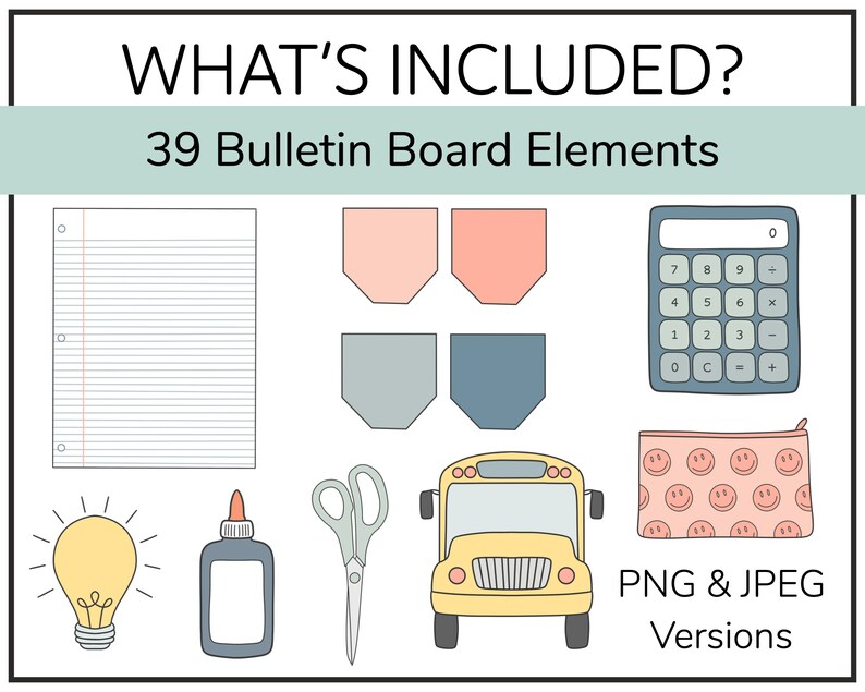 Back to School Bulletin Board Kit With a Student Back to School ...