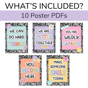 Composition Notebook Posters for Composition Notebook Classroom Decor ...