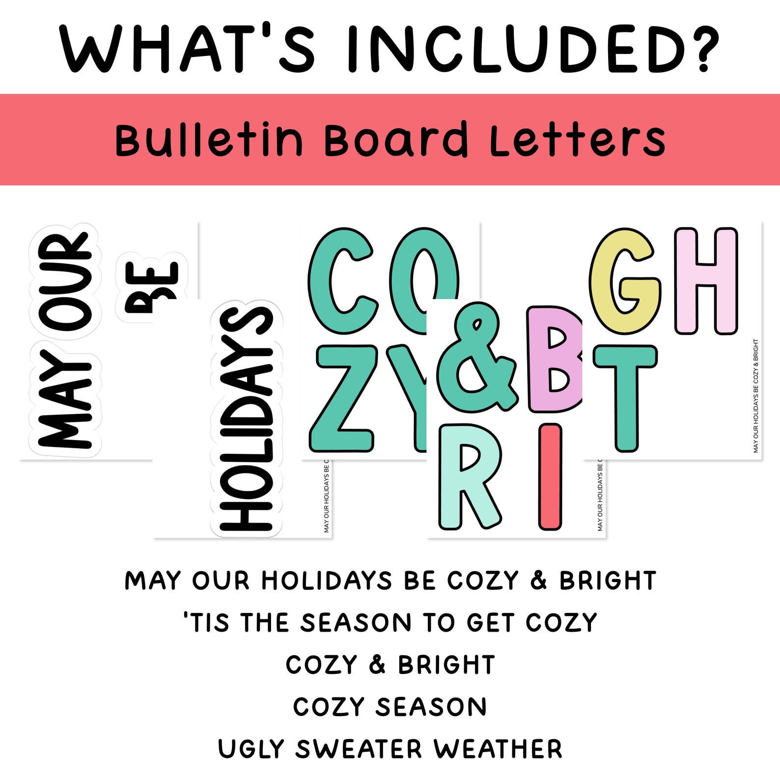 Christmas Bulletin Board Kit - Ugly Christmas Sweater Craft, Writing ...