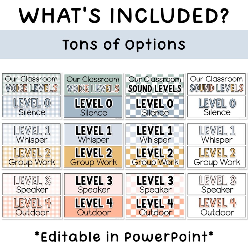 Boho Voice Level Chart & Posters, Voice Level Signs for Class Volume ...