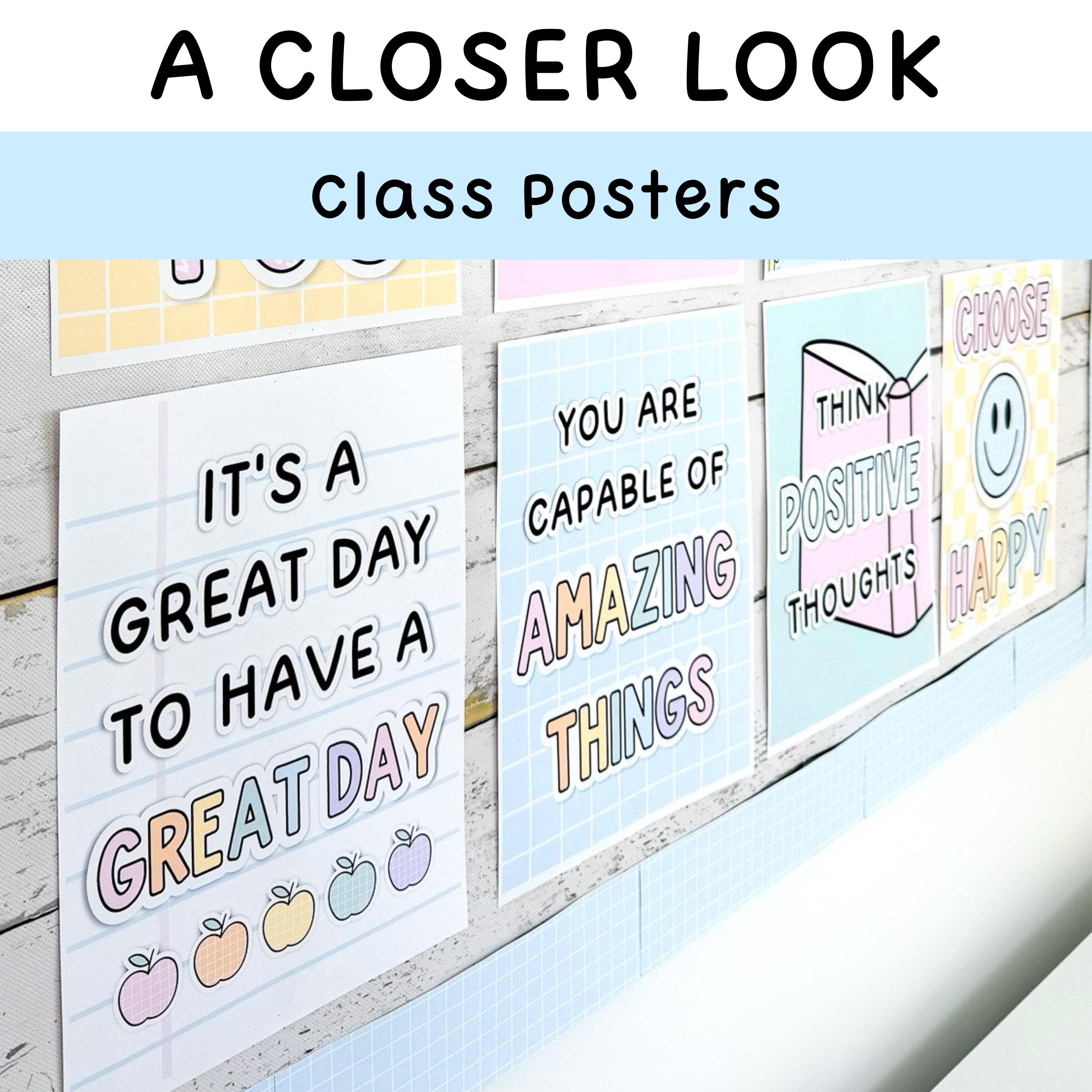Pastel Classroom Posters for Pastel & Composition Notebook Classroom ...