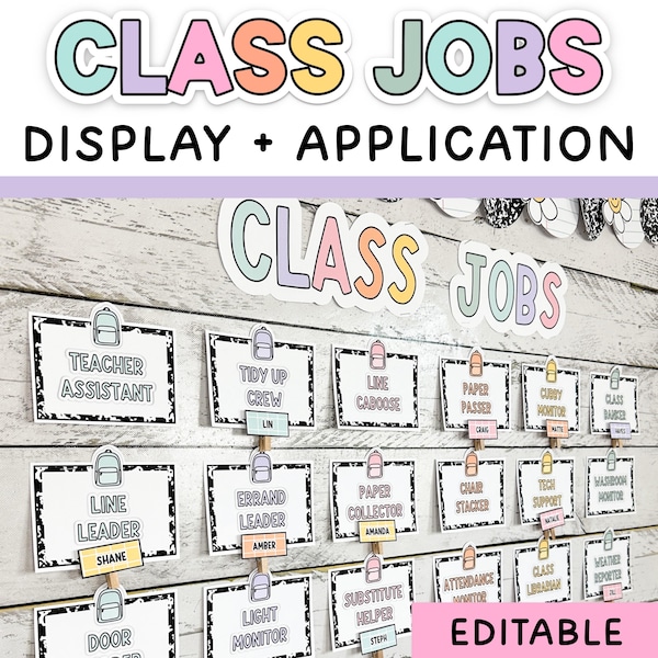 Classroom Jobs Chart - Etsy