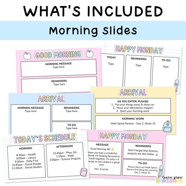Classroom Slides & Teacher Slides in Google Slides or Canva - Daily ...