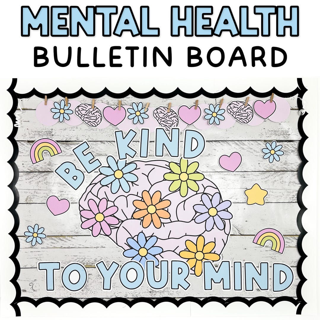 Mental Health Bulletin Board for Mental Health Awareness Month, World ...