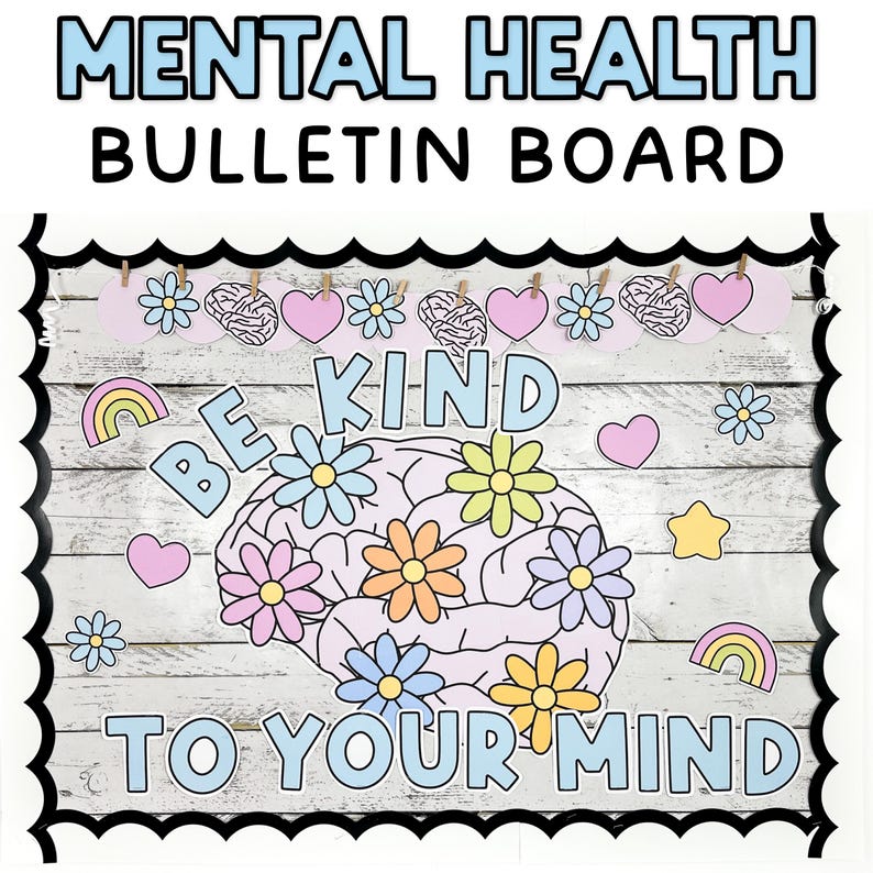 Mental Health Bulletin Board for Mental Health Awareness Month, World ...