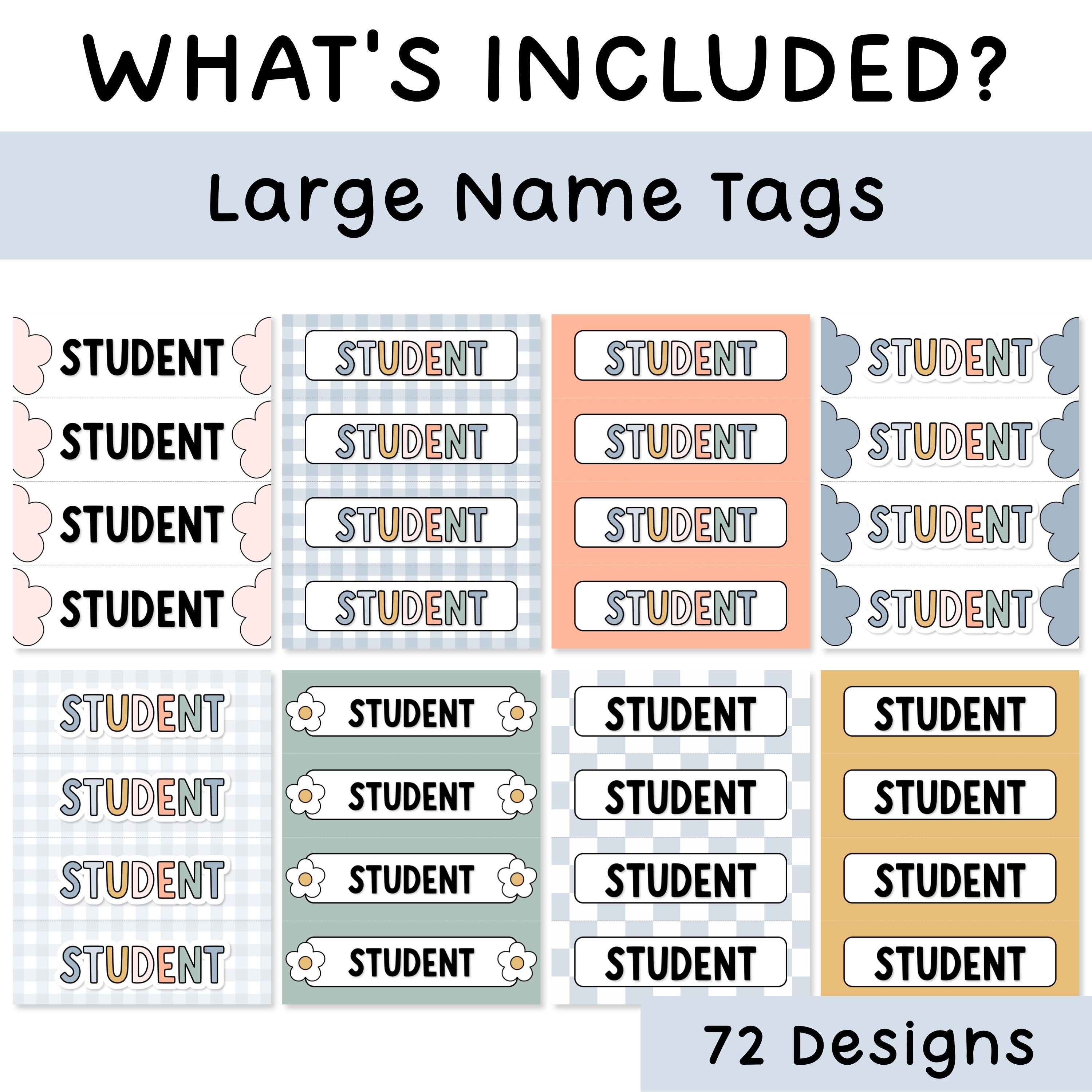 Boho Name Tags - Editable Including Name Plates and Desk Name Tags ...