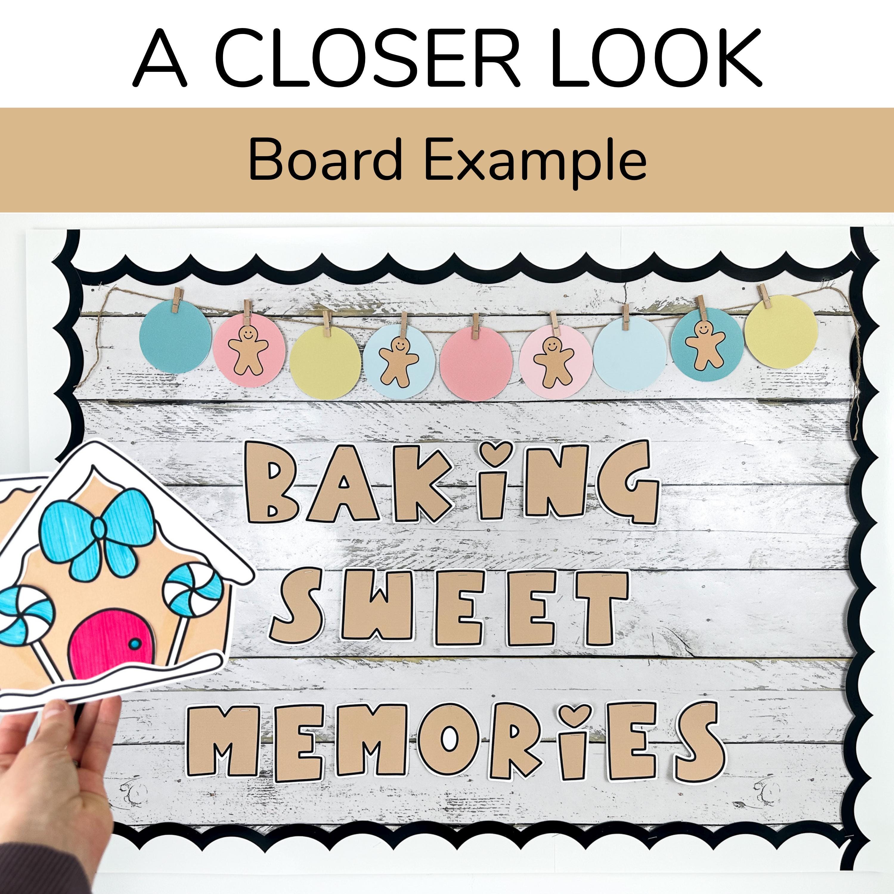 Gingerbread House Craft to Co-create a Christmas Bulletin Board, Winter ...