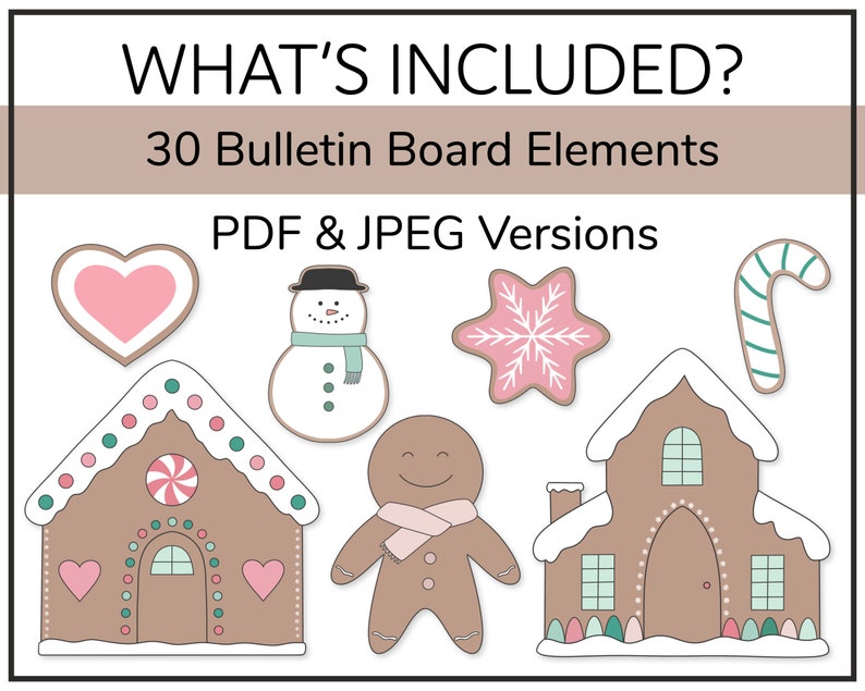 Gingerbread Bulletin Board Kit Makes for the Perfect Winter Bulletin ...