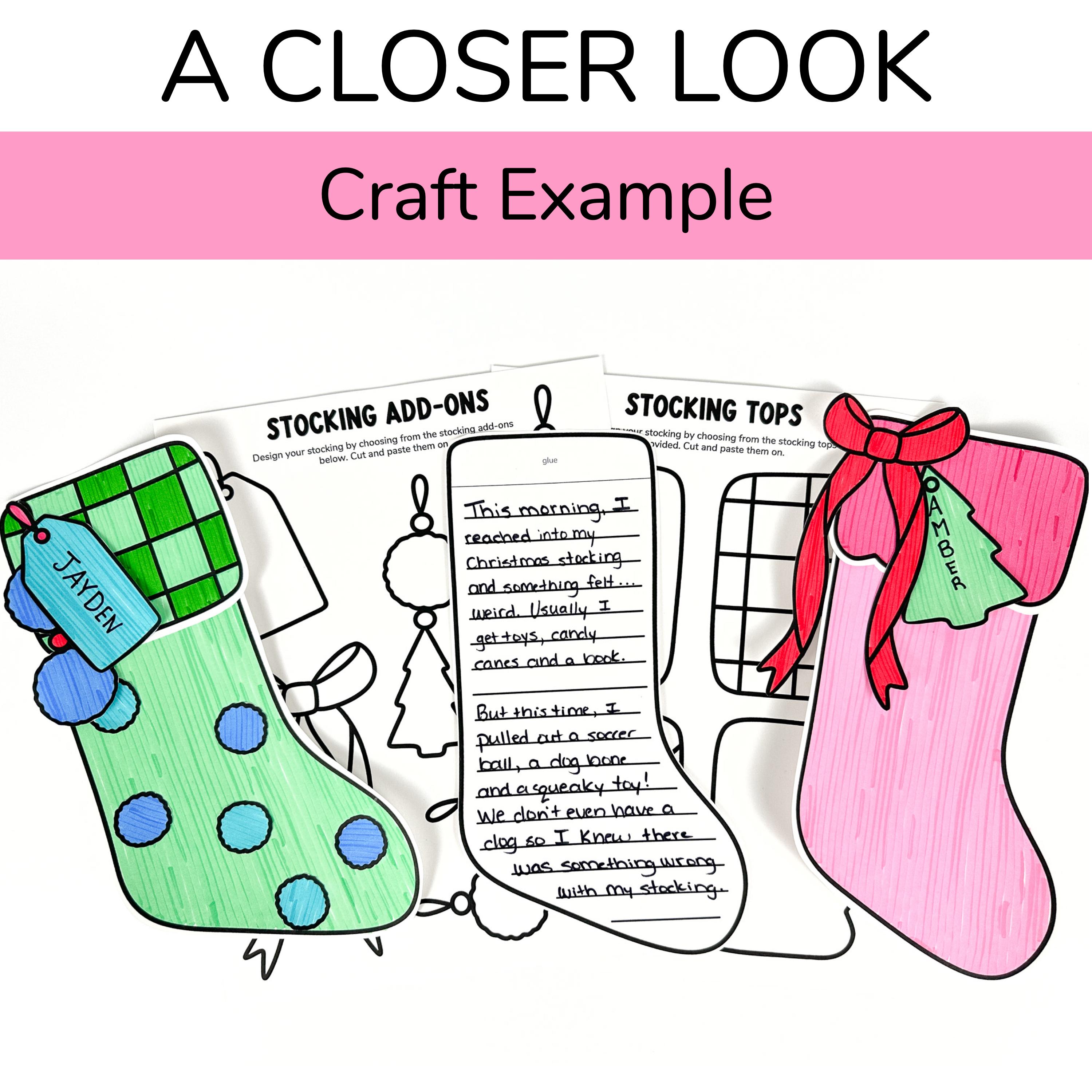 Christmas Stocking Craft to Create a Stocking Christmas Bulletin Board ...