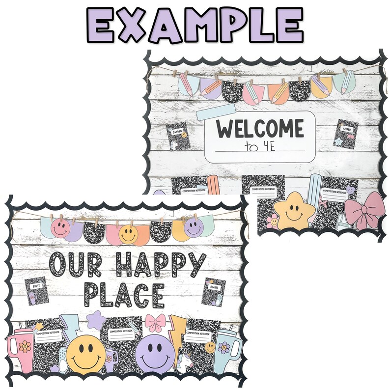 Composition Notebook Classroom Decor Bundle Bulletin Board Letters ...