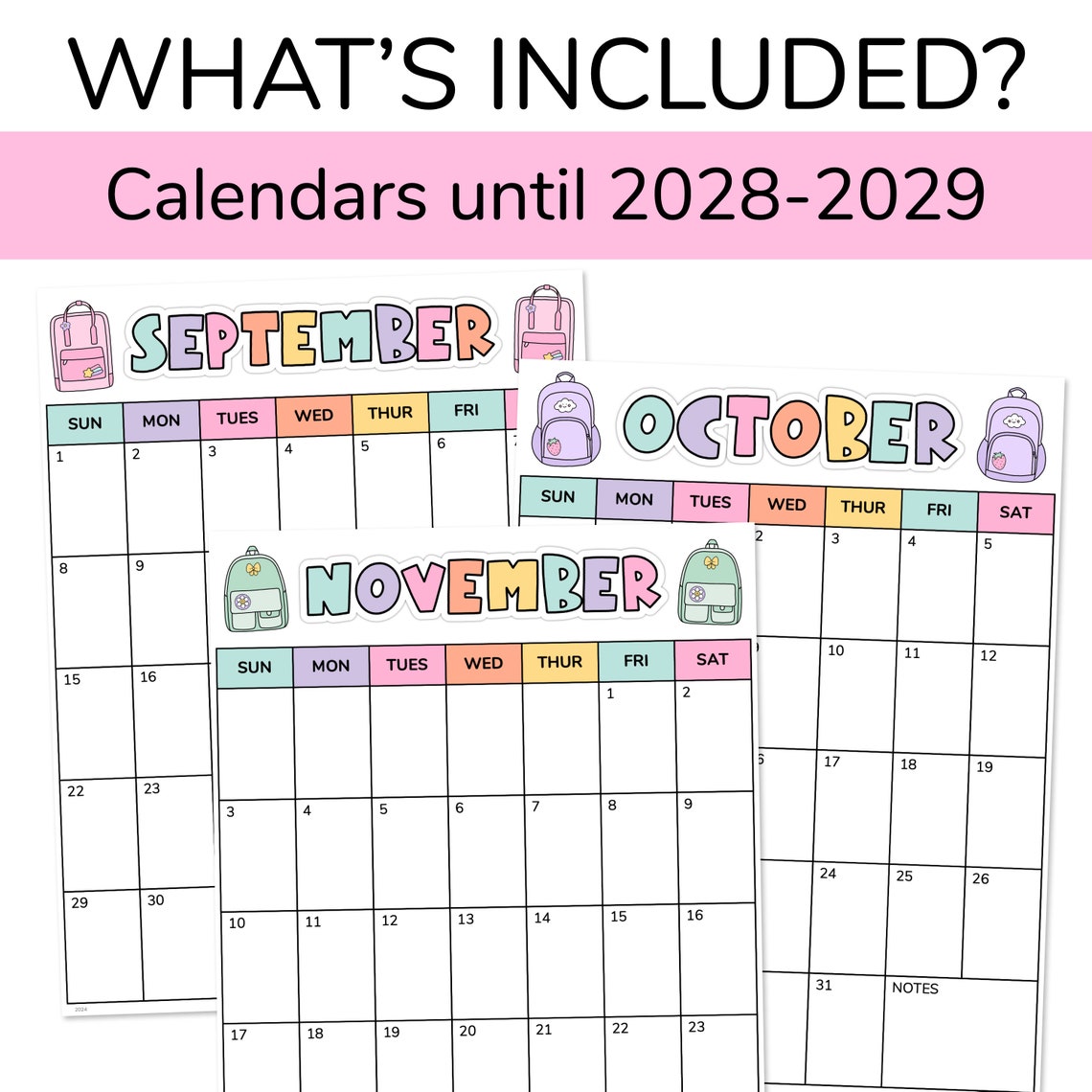 Teacher Calendar 2024-2025 for Teacher Planning | Class Calendar for ...