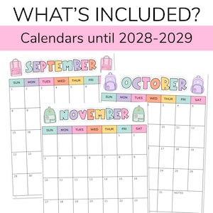 Teacher Calendar 2024-2025 for Teacher Planning | Class Calendar for ...