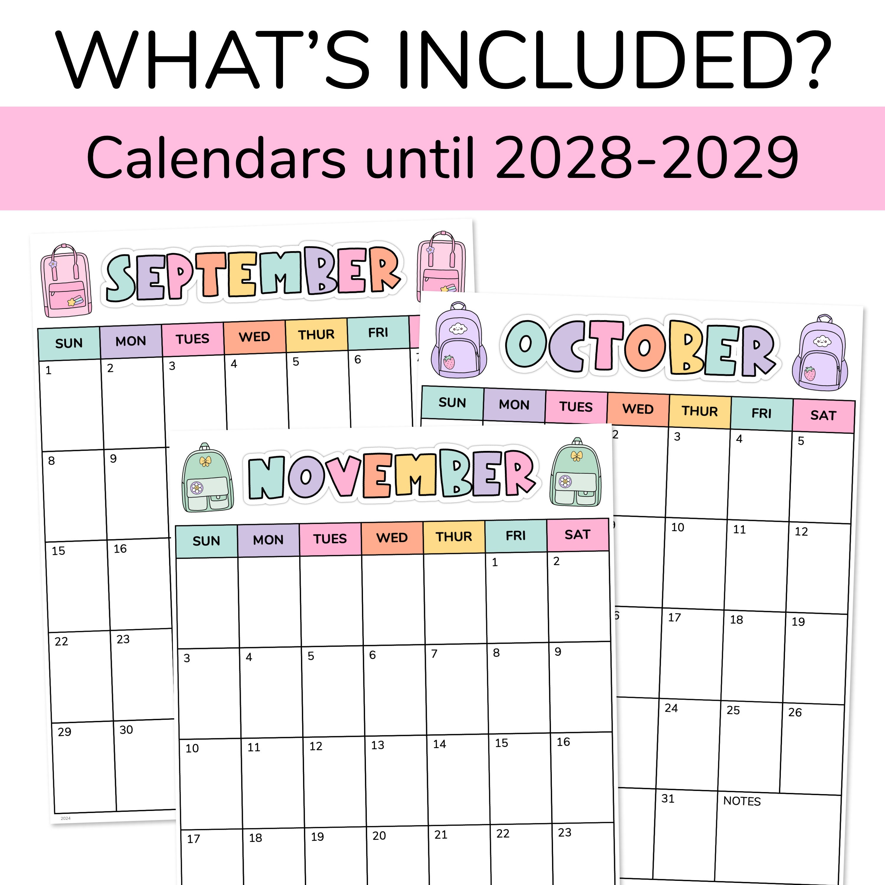 Teacher Calendar 2024-2025 for Teacher Planning | Class Calendar for ...