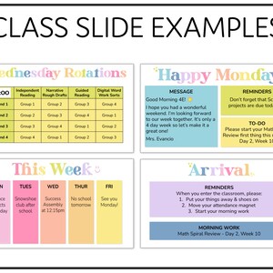 Google Slides™ Template for Teachers Including Morning Slides, Class ...