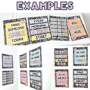 Composition Notebook Classroom Decor Bundle | Bulletin Board Letters ...