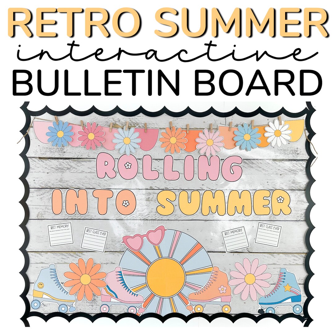 Retro Summer Bulletin Board & Summer Classroom Door Decor - Etsy