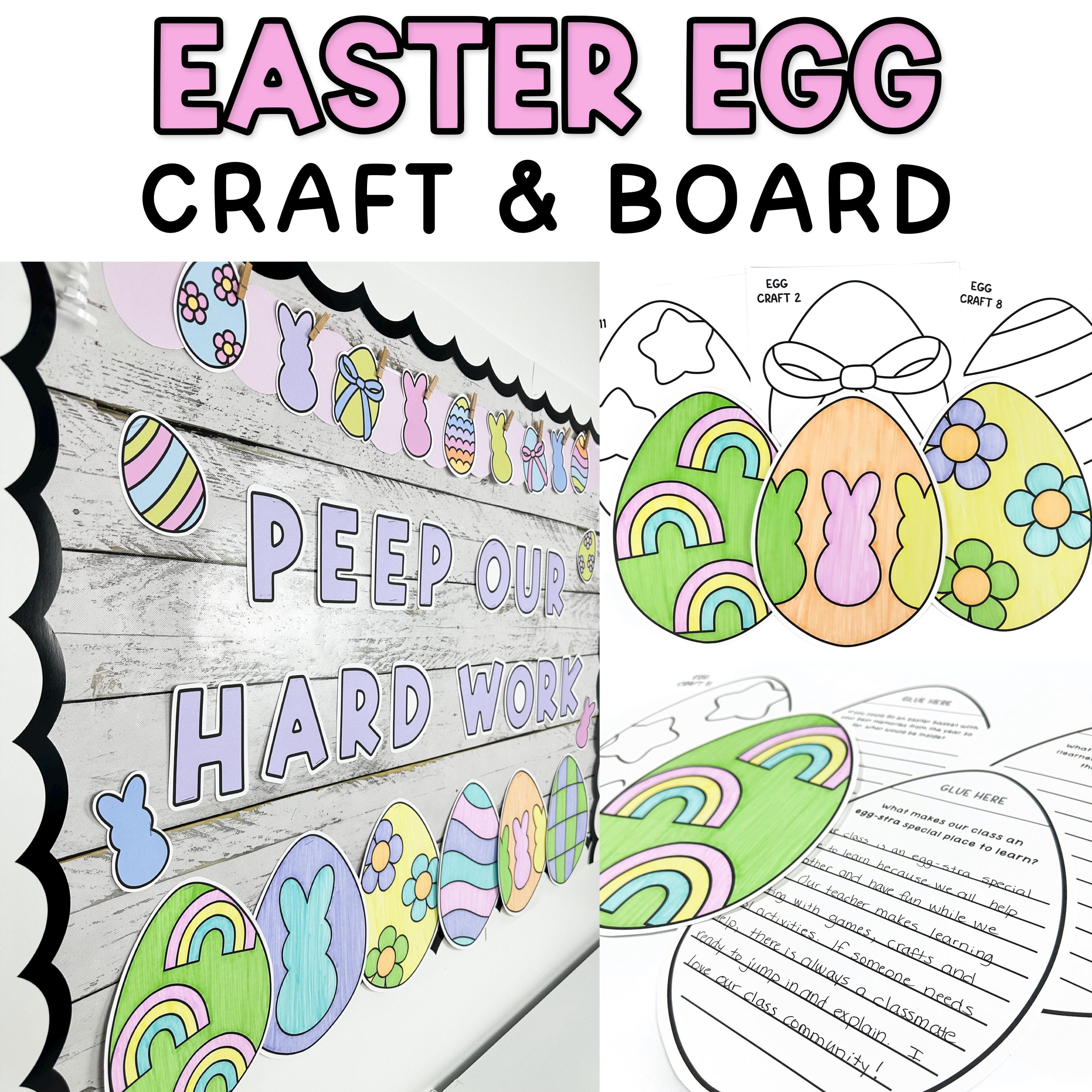 Easter Bulletin Board and Craft, Easter Egg April Bulletin Board - Etsy