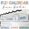 Printable Flip Calendar: Editable Pastel Classroom Decor (canva ...