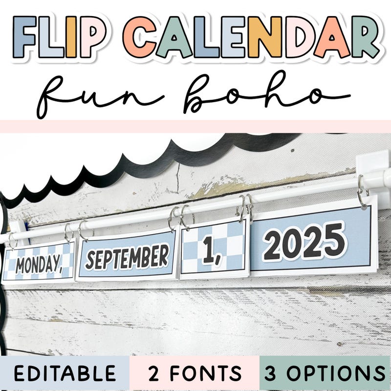 Desk Flip Calendar - Etsy